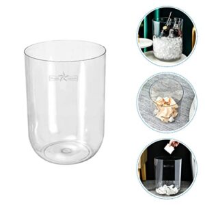 CLISPEED Trash Bin Garbage Bin Clear Small Trash Can Wastebasket Garbage Can Container Bin Ice Bucket Laundry Basket for Kitchen Bathroom Office Bedroom Living Room ৪L Trash Bin Garbage Bin