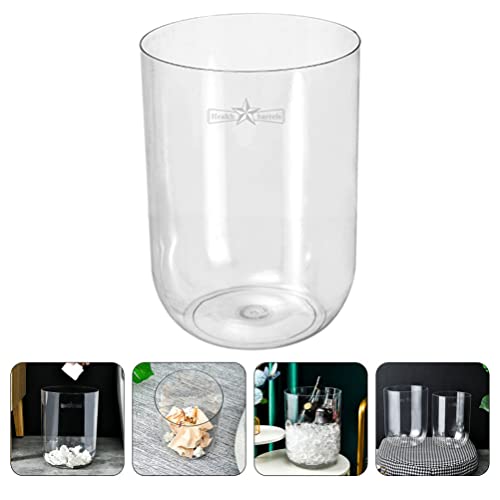 CLISPEED Trash Bin Garbage Bin Clear Small Trash Can Wastebasket Garbage Can Container Bin Ice Bucket Laundry Basket for Kitchen Bathroom Office Bedroom Living Room ৪L Trash Bin Garbage Bin