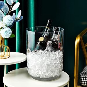 CLISPEED Trash Bin Garbage Bin Clear Small Trash Can Wastebasket Garbage Can Container Bin Ice Bucket Laundry Basket for Kitchen Bathroom Office Bedroom Living Room ৪L Trash Bin Garbage Bin