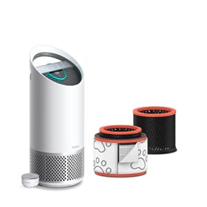 trusens smart wi-fi air purifier with pet filter bundle | medium | uv-c light + hepa filtration | sensorpod™ air quality monitor | filters pet odors, pet dander, germs and bacteria