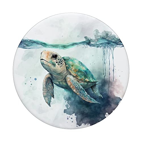 Sea Turtle in the Ocean PopSockets Swappable PopGrip