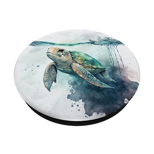 Sea Turtle in the Ocean PopSockets Swappable PopGrip