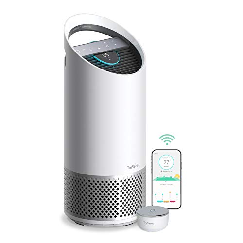 TruSens Smart Wi-Fi Air Purifier with Smoke & Odor Filter Bundle | Medium | UV-C Light + HEPA Filtration | Filters Odors, Smoke Pollutants And VOCs | Compatible with Alexa