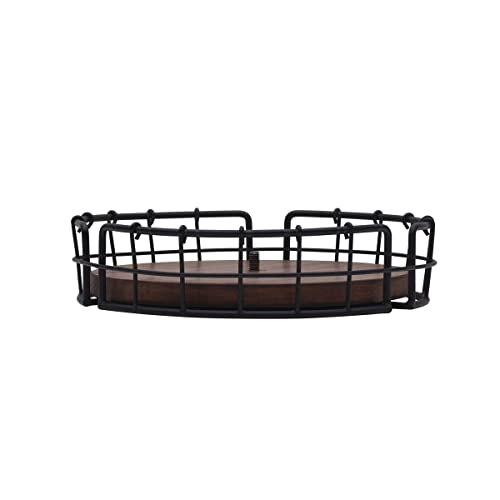 Pfaltzgraff Anvil Cage Condiment Table Caddy, 9.5x9.5x10.25 Inch, Black