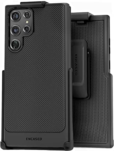 Encased Thin Armor for Samsung Galaxy S23 Ultra Belt Clip Case - Protective Phone Cover with Holster (S23-ULTRA 6.8 inch 2023)