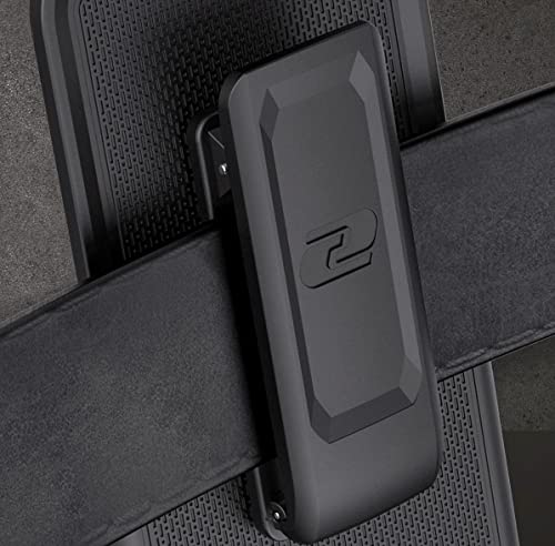 Encased DuraClip Designed for Samsung Galaxy S23 Plus Belt Clip Case with Phone Holster and Kickstand (Matte Black)