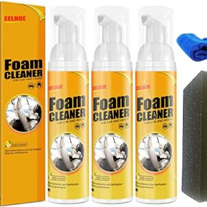 Car Magic Foam Cleaner, Foam Cleaner for Car, Foam Cleaner All Purpose, Multi-Purpose Foam Cleaner, Powerful Stain Removal Kit (30ml, 3pcs)