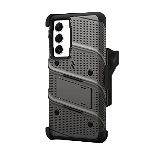 ZIZO Bolt Bundle for Galaxy S23 Plus Case with Screen Protector Kickstand Holster Lanyard - Gun Metal Gray