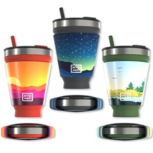 hydaway collapsible insulated drink tumbler | 3-pack bundle | yukon, mojave, metolius