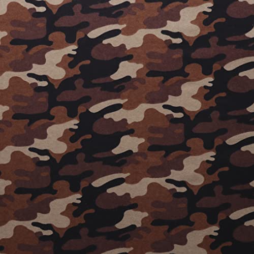 Mook Fabrics Flannel PRT Camo, Brown