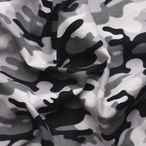 Mook Fabrics Flannel PRT Camo, Snow