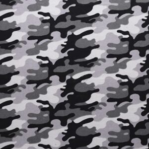 mook fabrics flannel prt camo, snow