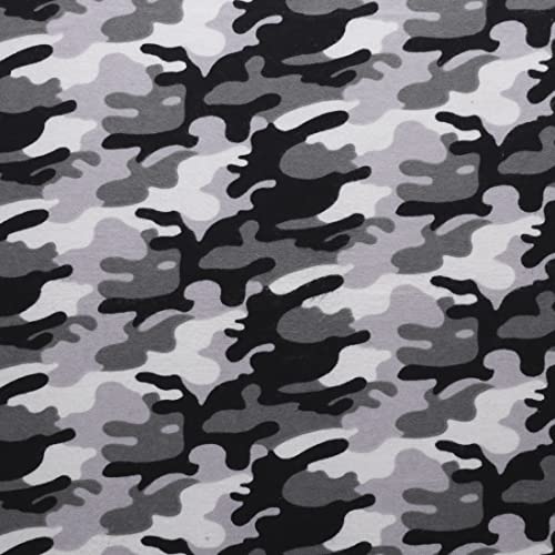 Mook Fabrics Flannel PRT Camo, Snow