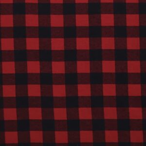 mook fabrics flannel prt buffalo plaid, red yard