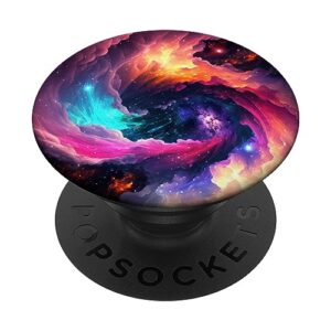 supernova nebula cosmos rainbow celestial aurora cosmic star popsockets standard popgrip