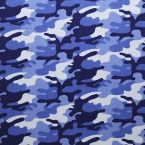 Mook Fabrics Flannel PRT Camo, Blue