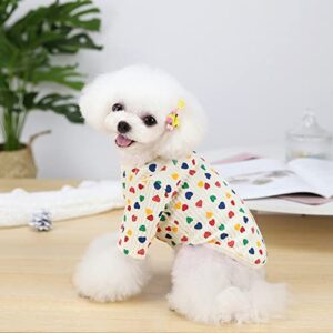 Pet Clothes for Cats Pet Autumn and Winter Love Shirts Pet Supplies for Small Pet Summer Pullover Apparel Tee Shirt Suitable for Dog Cat