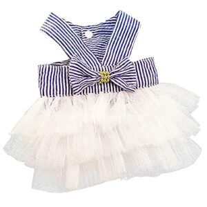 sweaters for cats boy princess dog striped stripe fashion dress bubble mesh dog dress dog skirt lace puppy pet clothes