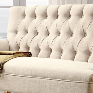 Rosevera Celino para Sala Love Seats Furniture Sofa in a Box Long Couches for Living Room Settee Loveseat, Standard, Natural