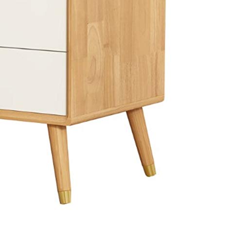 SJYDQ Nordic Bedside Table Solid Wood Locker Storage Cabinet, Simple and Assembled Bedside Table