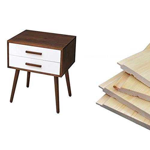 SJYDQ Retro Bedside Table Minimalist Bedside Table, Double Drawer Design Bedside Table