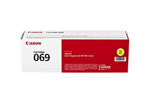 Canon 069 Yellow Toner Cartridge, Compatible to MF753Cdw, MF751Cdw and LBP674Cdw Printers