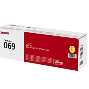 Canon 069 Yellow Toner Cartridge, Compatible to MF753Cdw, MF751Cdw and LBP674Cdw Printers