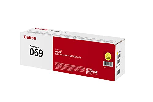 Canon 069 Yellow Toner Cartridge, Compatible to MF753Cdw, MF751Cdw and LBP674Cdw Printers