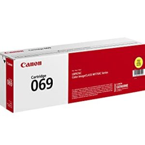 Canon 069 Yellow Toner Cartridge, Compatible to MF753Cdw, MF751Cdw and LBP674Cdw Printers