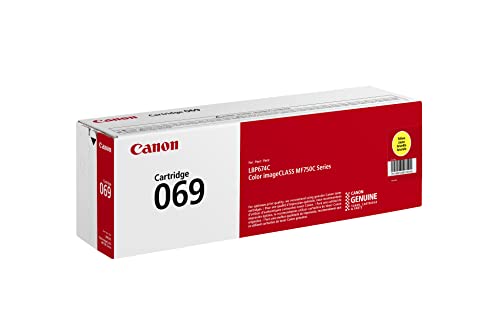 Canon 069 Yellow Toner Cartridge, Compatible to MF753Cdw, MF751Cdw and LBP674Cdw Printers