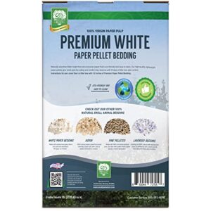 Small Pet Select - Premium White Small Animal Pellet Bedding for Rabbit, Hamster & Guinea Pig Cages and Litter Pans - Lightweight & Odor Controlling Paper Pellets Safe for Small Animals - 35L