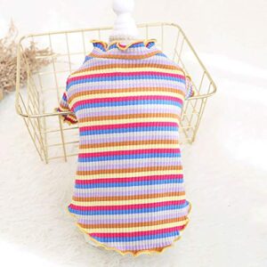 Xx Small Dog Shoes T-Shirt Cute Dog Vest Rainbow Clothes Pajamas Winter Cat Puppy Shirt Pet Clothes