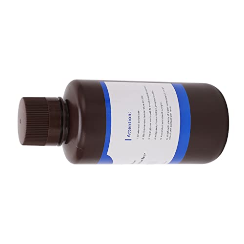 Photopolymer Resin, 3D Printer Resin High Toughness 405nm Wavelengh Quick Curing Better Effect 500g LCD DLP for Model(Transparent Blue)