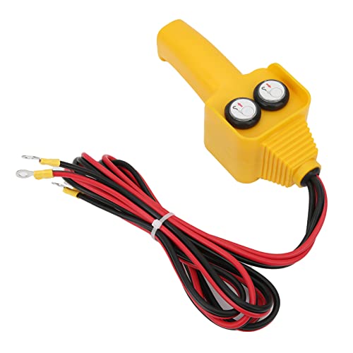 Winch Wired Remote Control, Yellow Plastic Winch Controller 1.3m/4.3ft Cable Push Button Style Temperature Resistant for Capstan 1500lbs‑5000lbs