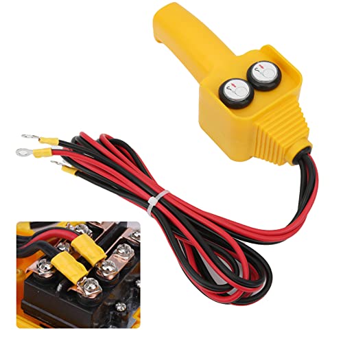 Winch Wired Remote Control, Yellow Plastic Winch Controller 1.3m/4.3ft Cable Push Button Style Temperature Resistant for Capstan 1500lbs‑5000lbs