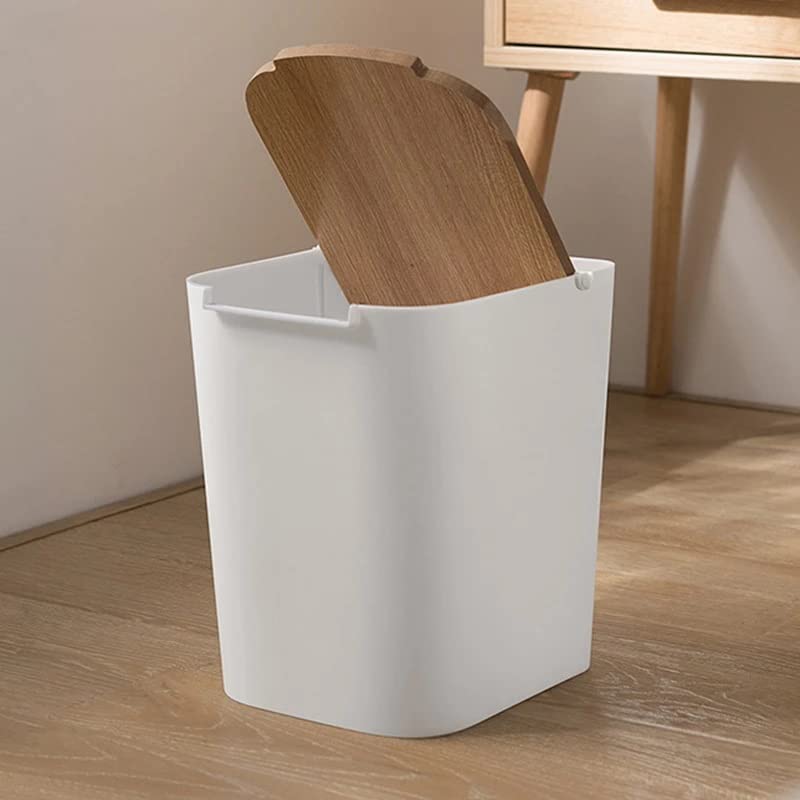 DOUBA Trash Can Household Trash Can Press Storage Bin with Lid Trash Can Kitchen Bathroom Trash Can