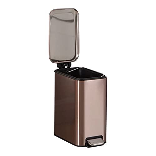 DOUBA Gallon Soft-Close Trash Can Foot Pedal Stainless Steel