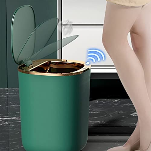 DOUBA 12L Smart Sensor Garbage Bin Kitchen Bathroom Toilet Trash Can Automatic Induction Waterproof Bin with Lid ( Color : D , Size : 12L )