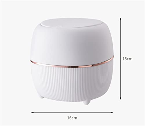 DOUBA Desktop Trash Can Dustbin Bin Household Mini Bedside Waste Bin Tea Table Small Garbage Bucket ( Color : OneColor , Size : 1pcs )