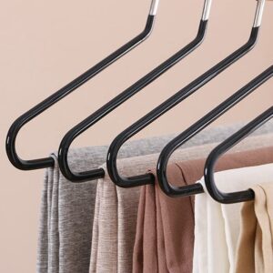 IULJH Metal Opening Seamless Hanger Household Bold Thickening Trousers Rack Z-Shaped Trousers Rack Household Storage Supplies