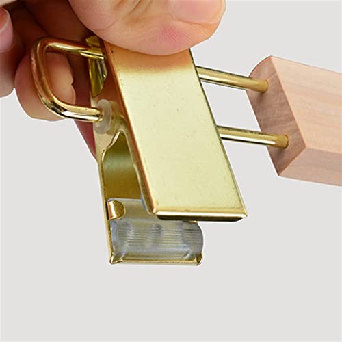 IULJH Solid Wood Trousers Clip Clothing Store Special Adult Wooden Golden Hook Hakama Rack Non-Slip Pants Rack