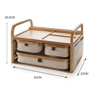 IRDFWH Desktop Drawer Multi-Layer Storage Box Cosmetics Sundries Storage Box Fabric Storage Box