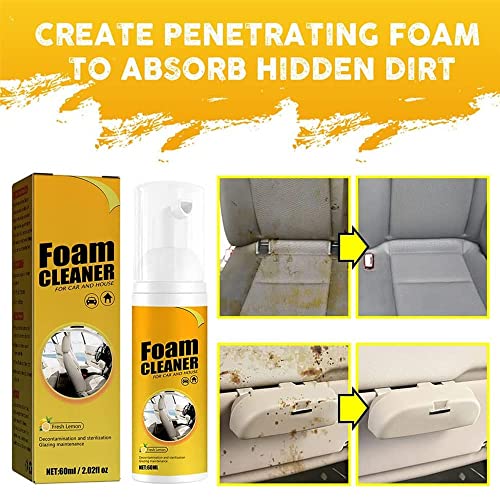 2023 Car Magic Foam Cleaner, Magic Foam Cleaner for Car, Foam Cleaner All Purpose Heavy Duty, Multipurpose Foam Cleaner, Car Kitchen Cleaner, 100ml (1)