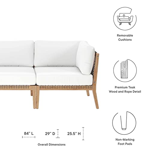 Modway Clearwater Sofas, Gray White