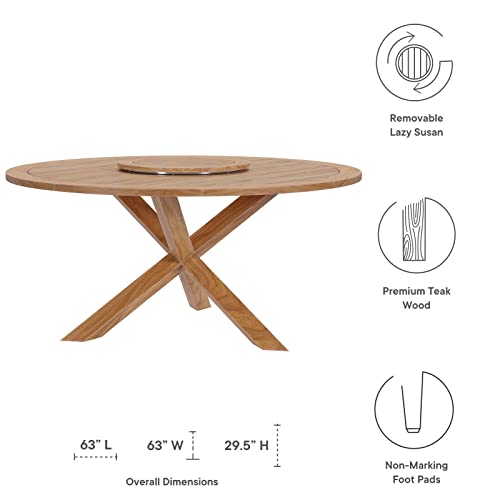 Modway Wellspring Dining Set, Light Gray Greige