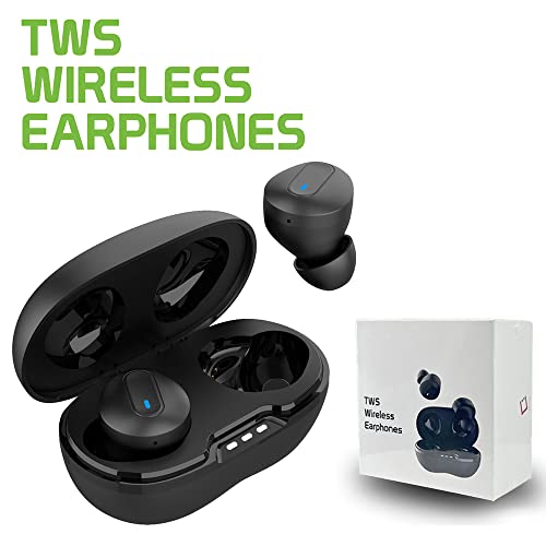 Wireless V5.1 Bluetooth Earbuds Compatible with Nokia G400 with Extended Charging Pack case for in Ear Headphones. (V5.1 Black)