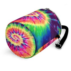 Tie Dye Insulated Bag Portable Ice Box Cooler Shoulder Pack Zip Around Bucket for Grocery Shopping Picnics Work Meals