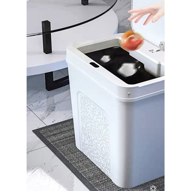 XBWEI Smart Sensor Automatic Electronic Garbage Can Dwaterproof Bathroom Toilet Water Narrow Seam Trash Can Bathroom