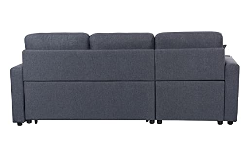 Devion Furniture LLDF Sectional, Dark Gray