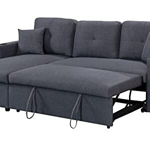 Devion Furniture LLDF Sectional, Dark Gray